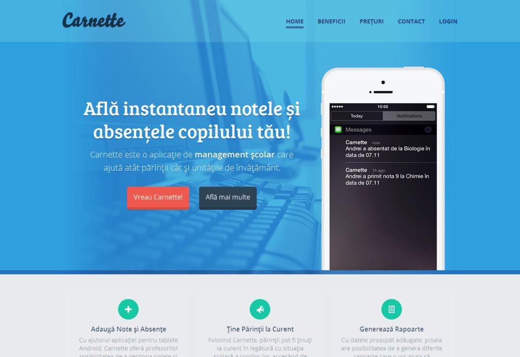 Aplicaţie pe tabletă cu notele şi absenţele | LOGO paper